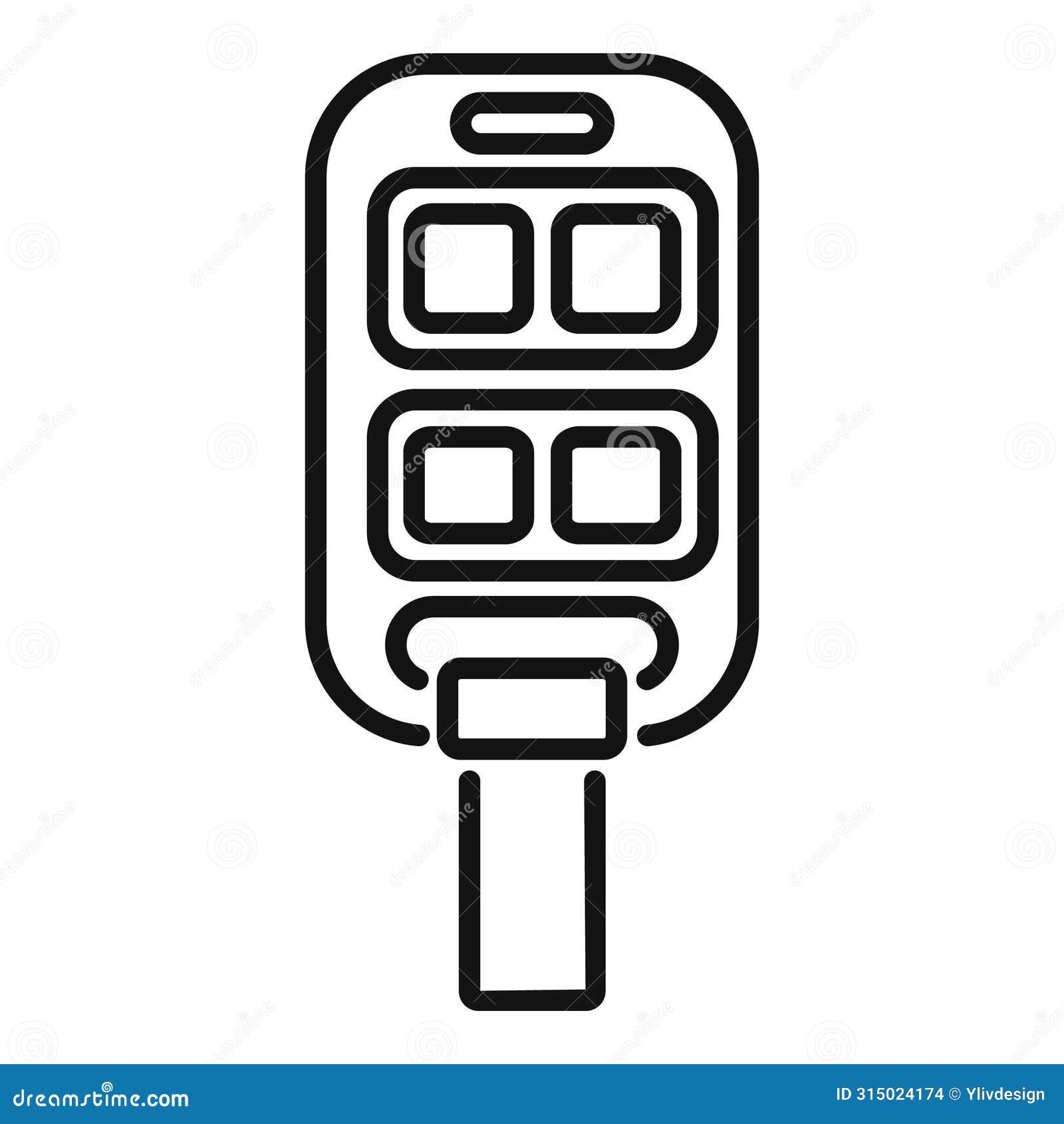Electronic Smart Key Icon Outline Vector. Access Security Stock Vector ...