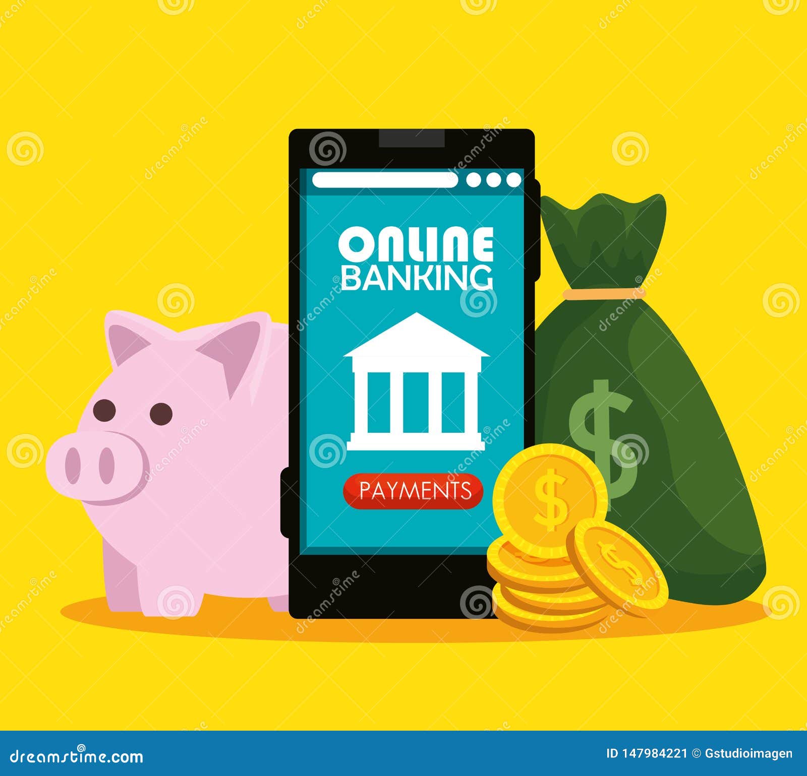Electronic Smartphone with Online Banking Technology and Money Bag ...