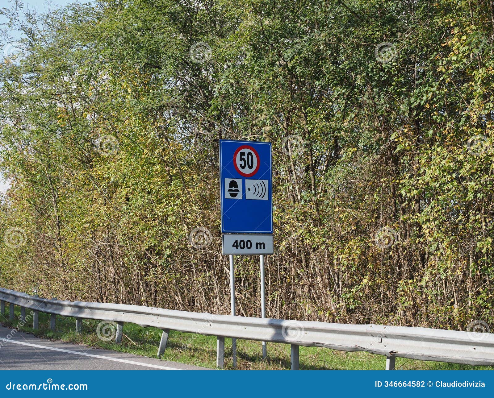 Electronic Speed Control Sign Stock Photo - Image of transit, plant ...