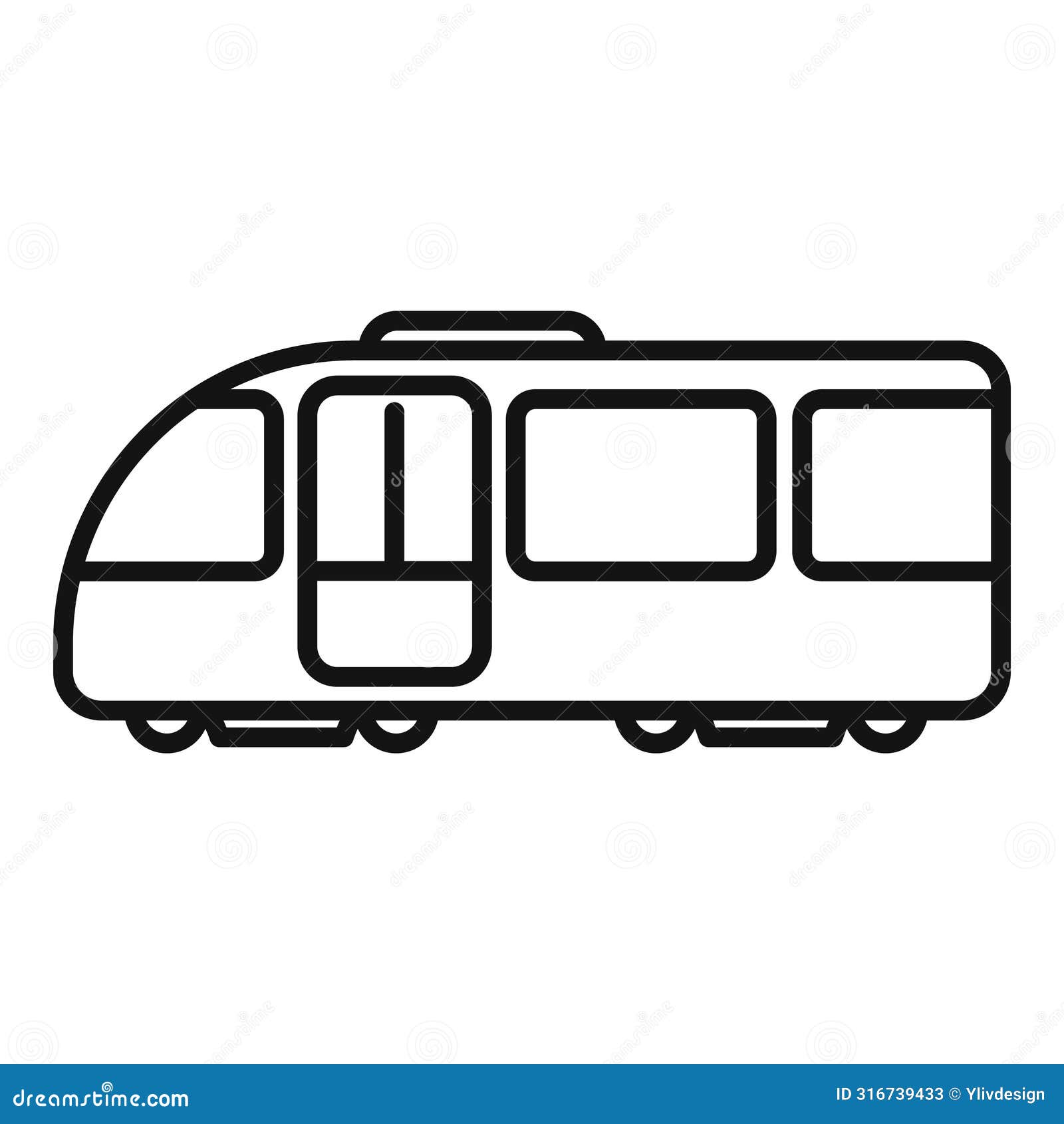 Electronic Speed Train Icon Outline Vector. Move Metro Transport Stock ...