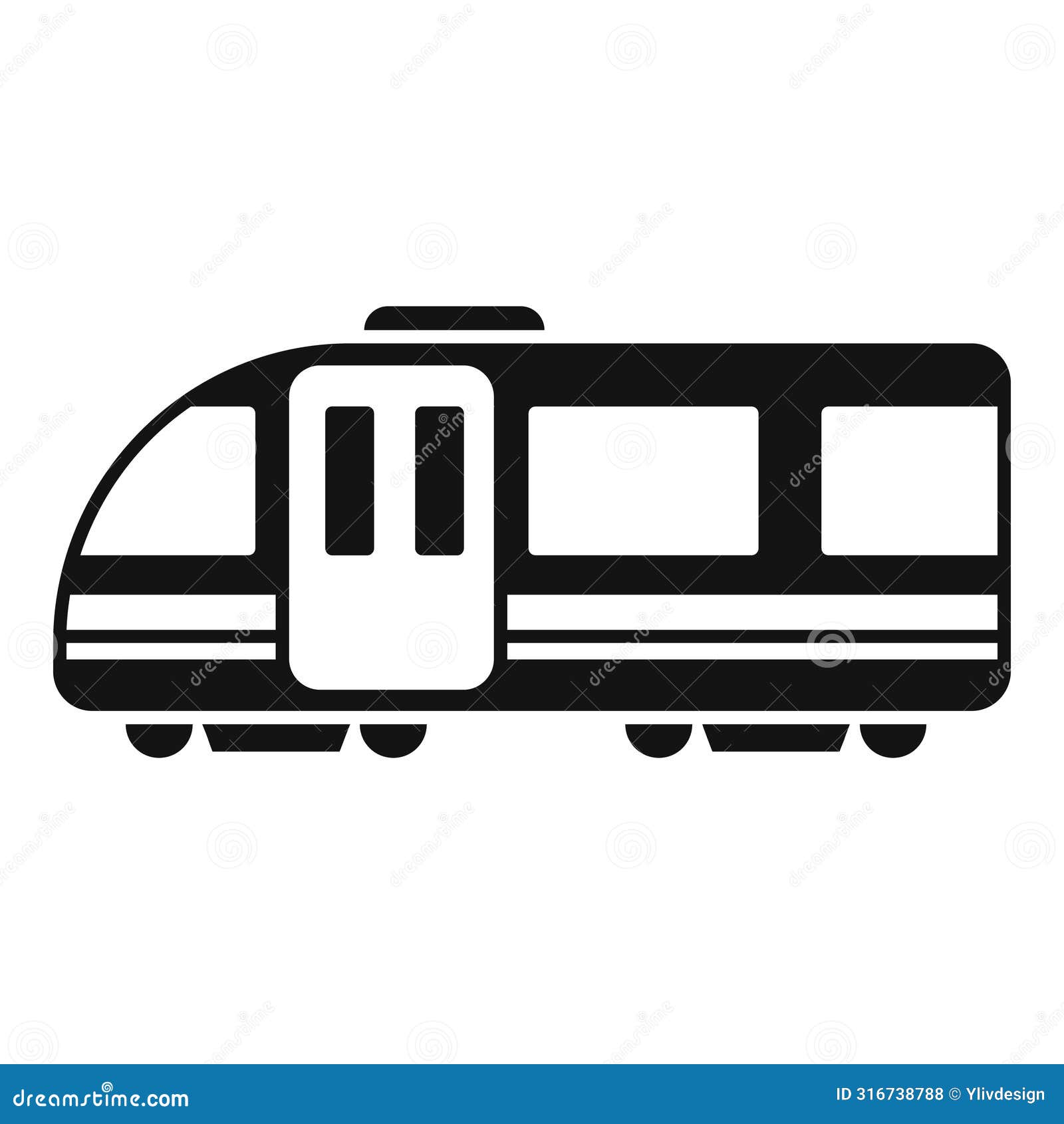Electronic Speed Train Icon Simple Vector. Move Metro Transport ...