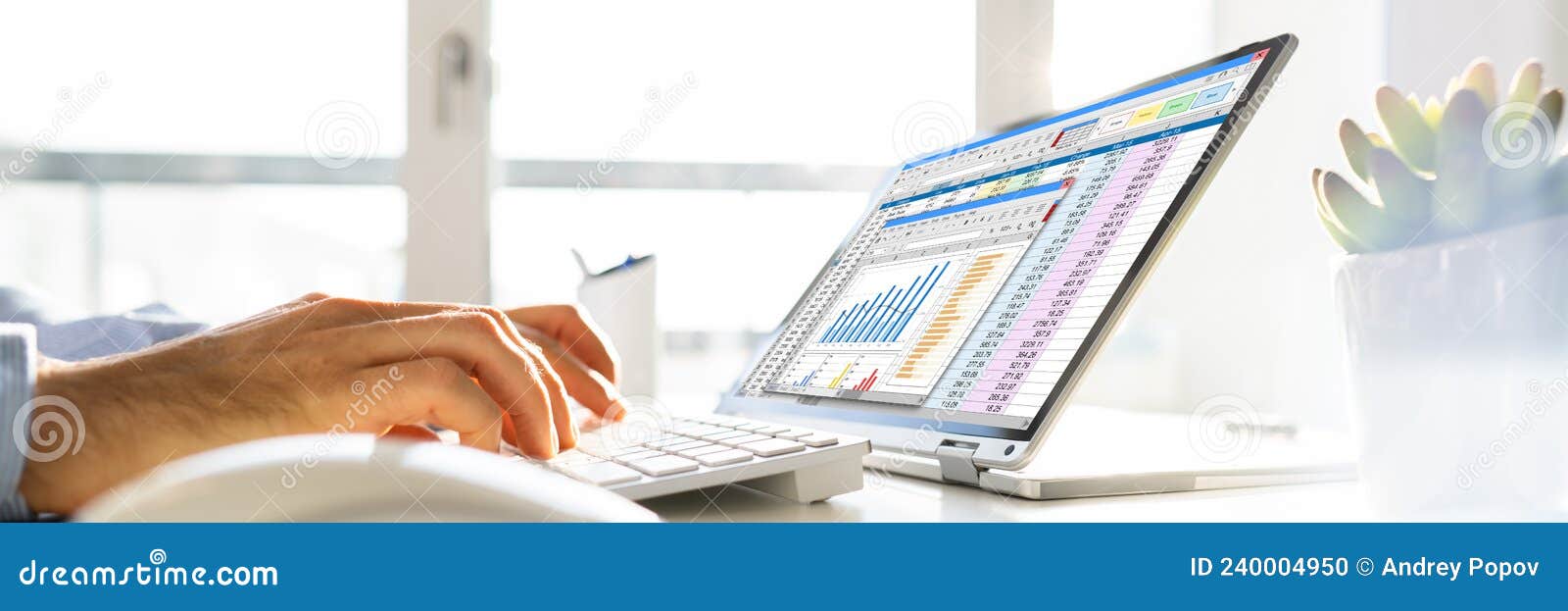 Electronic Spreadsheet Analyst or Auditor Using Software Stock Photo ... Electronic Spreadsheet Analyst or Auditor Using Software Stock Photo ...