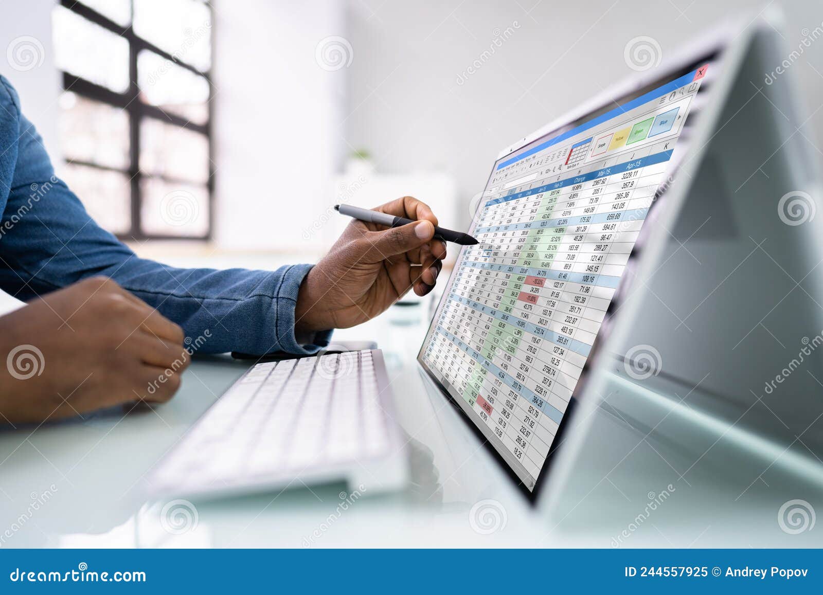 Electronic Spreadsheet Analyst or Auditor Using Software Stock Image ... Electronic Spreadsheet Analyst or Auditor Using Software Stock Image ...