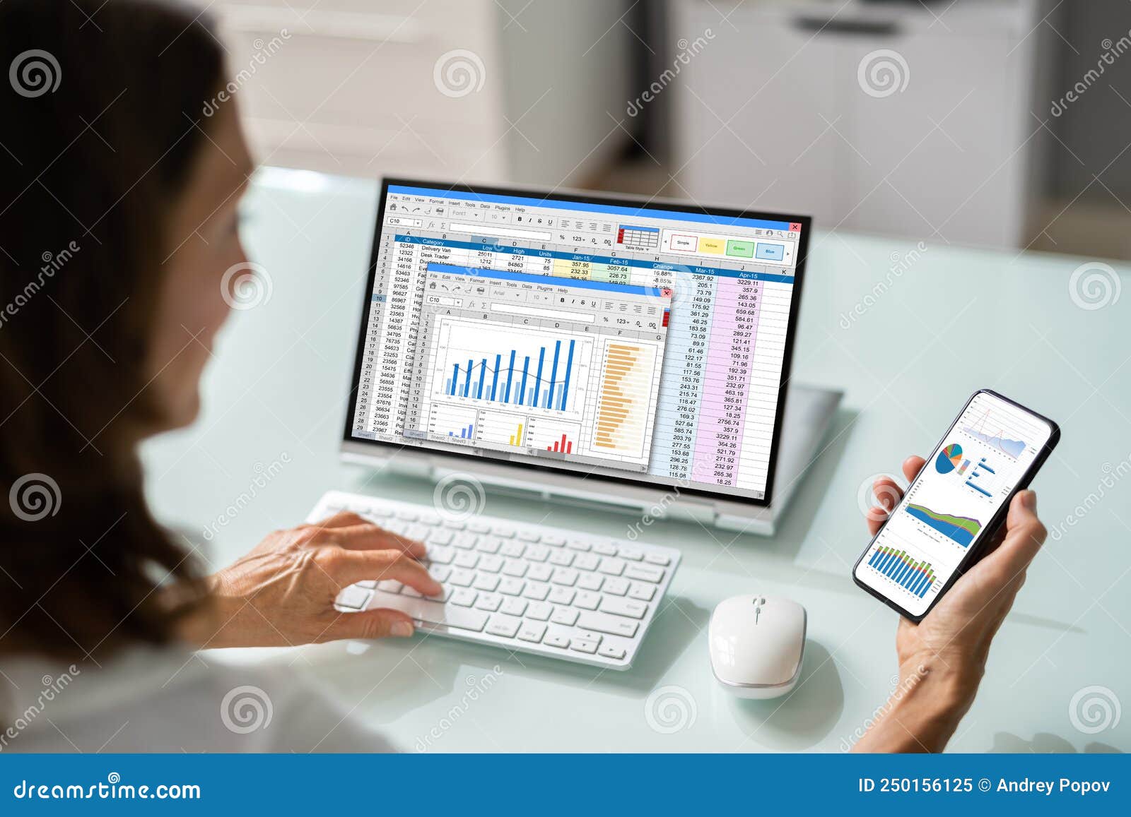 Electronic Spreadsheet Analyst or Auditor Using Software Stock Image ... Electronic Spreadsheet Analyst or Auditor Using Software Stock Image ...