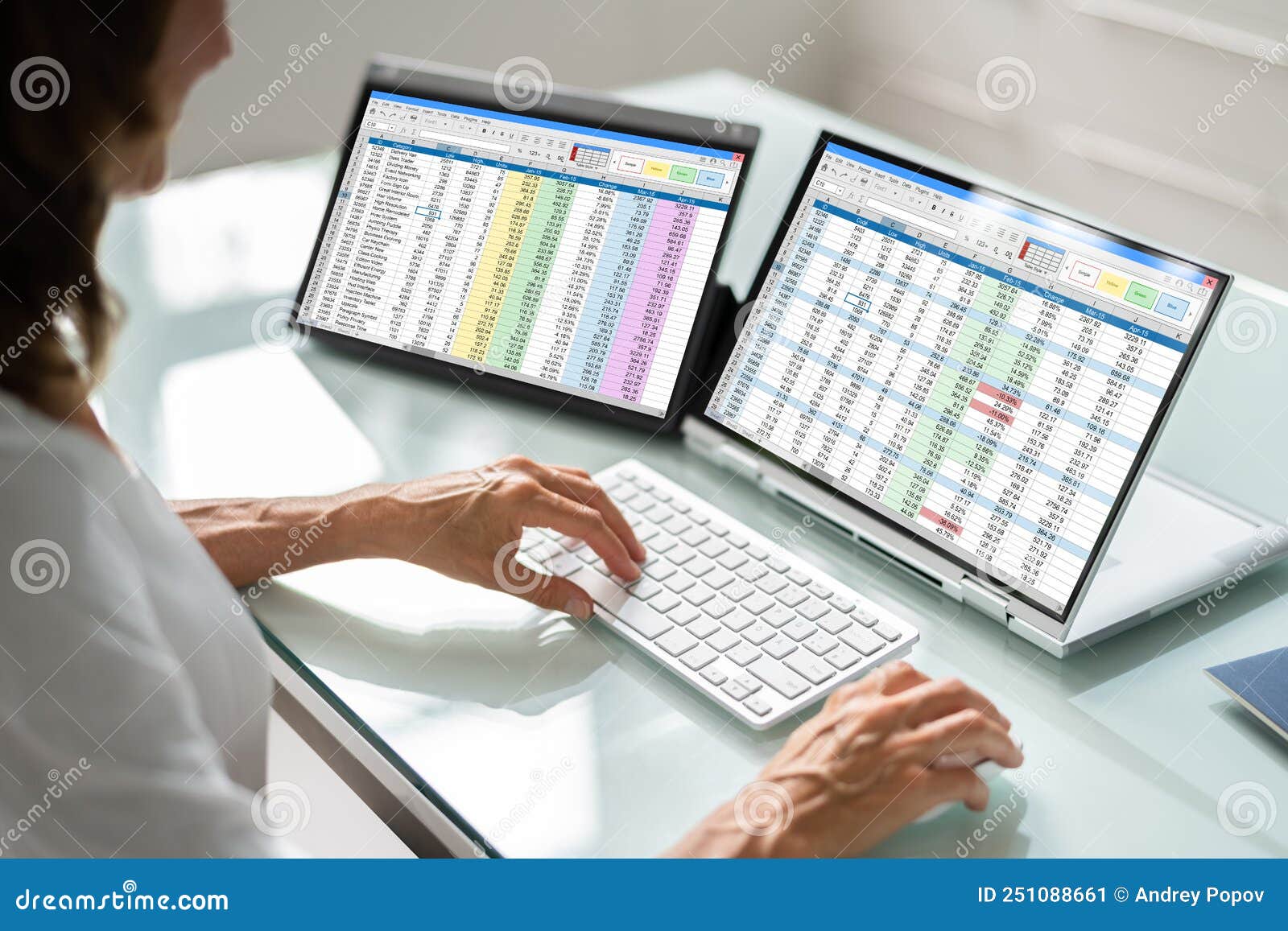 Electronic Spreadsheet Analyst or Auditor Using Software Stock Image ... Electronic Spreadsheet Analyst or Auditor Using Software Stock Image ...