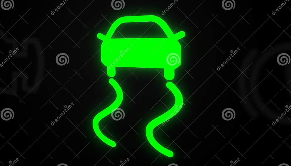 Electronic Stability Control Warning Light Alert on Car Dashboard ...