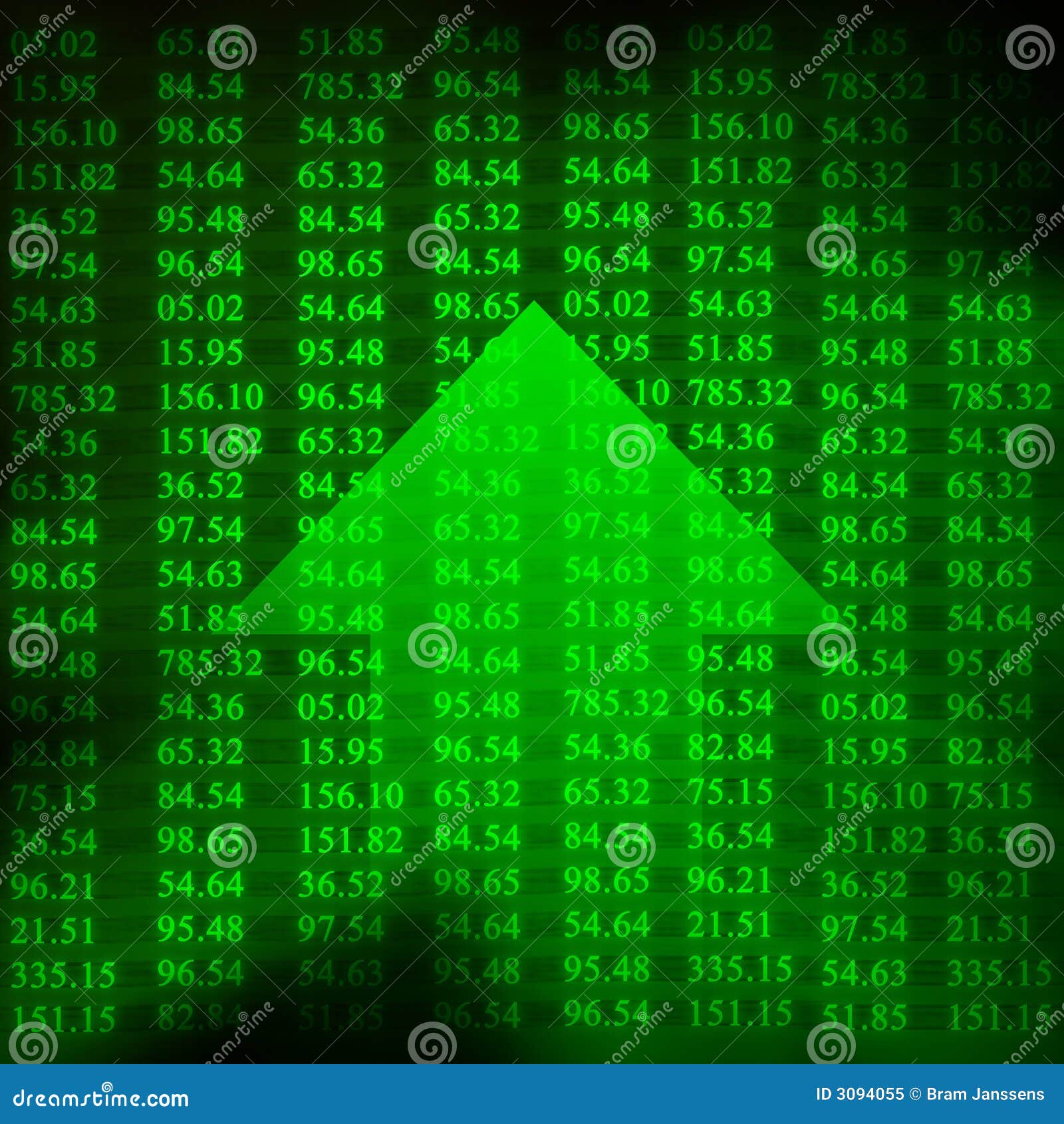 Electronic stock numbers stock illustration. Illustration of shares ...