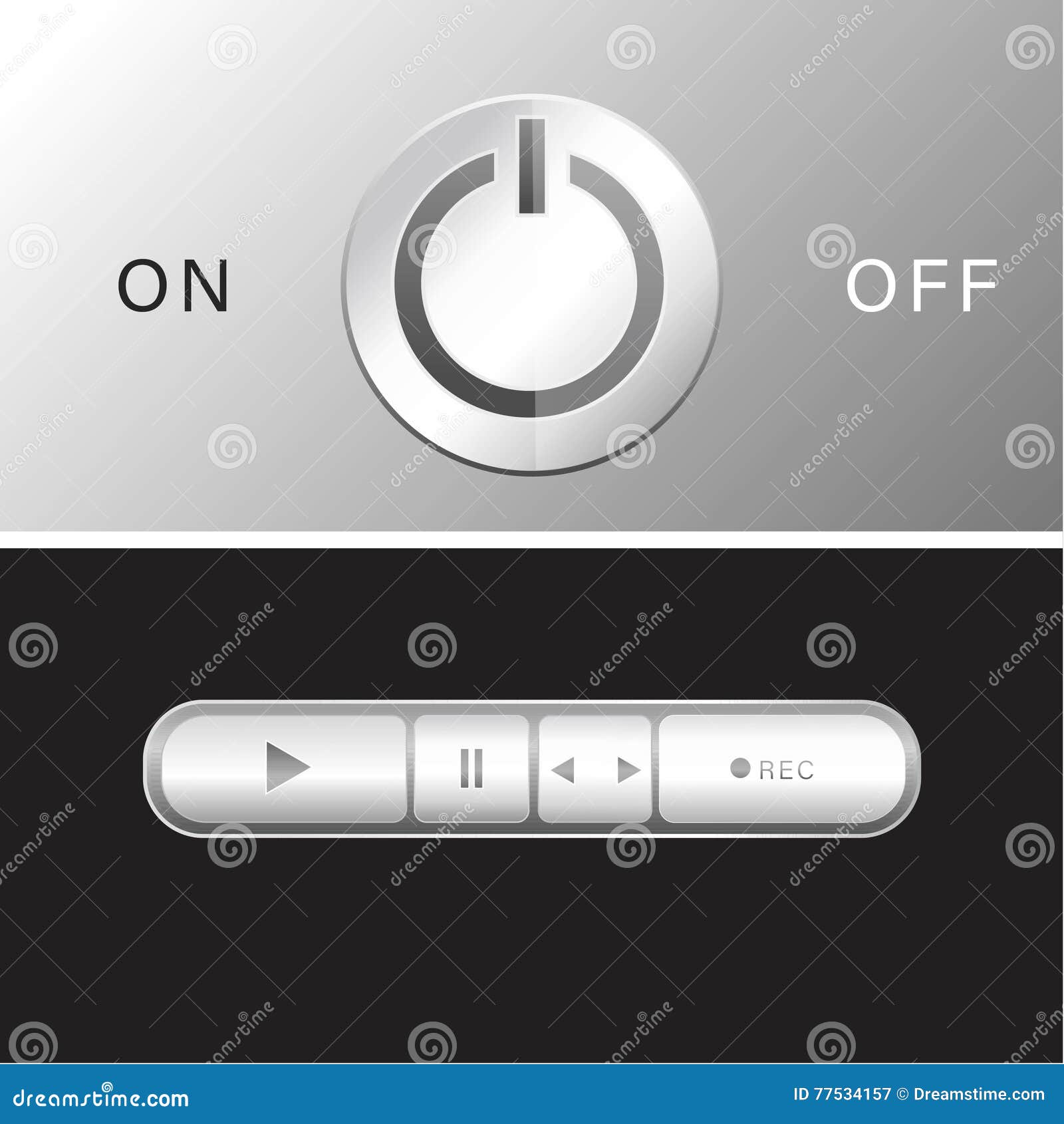 Electronic switch vector stock vector. Illustration of silver - 77534157