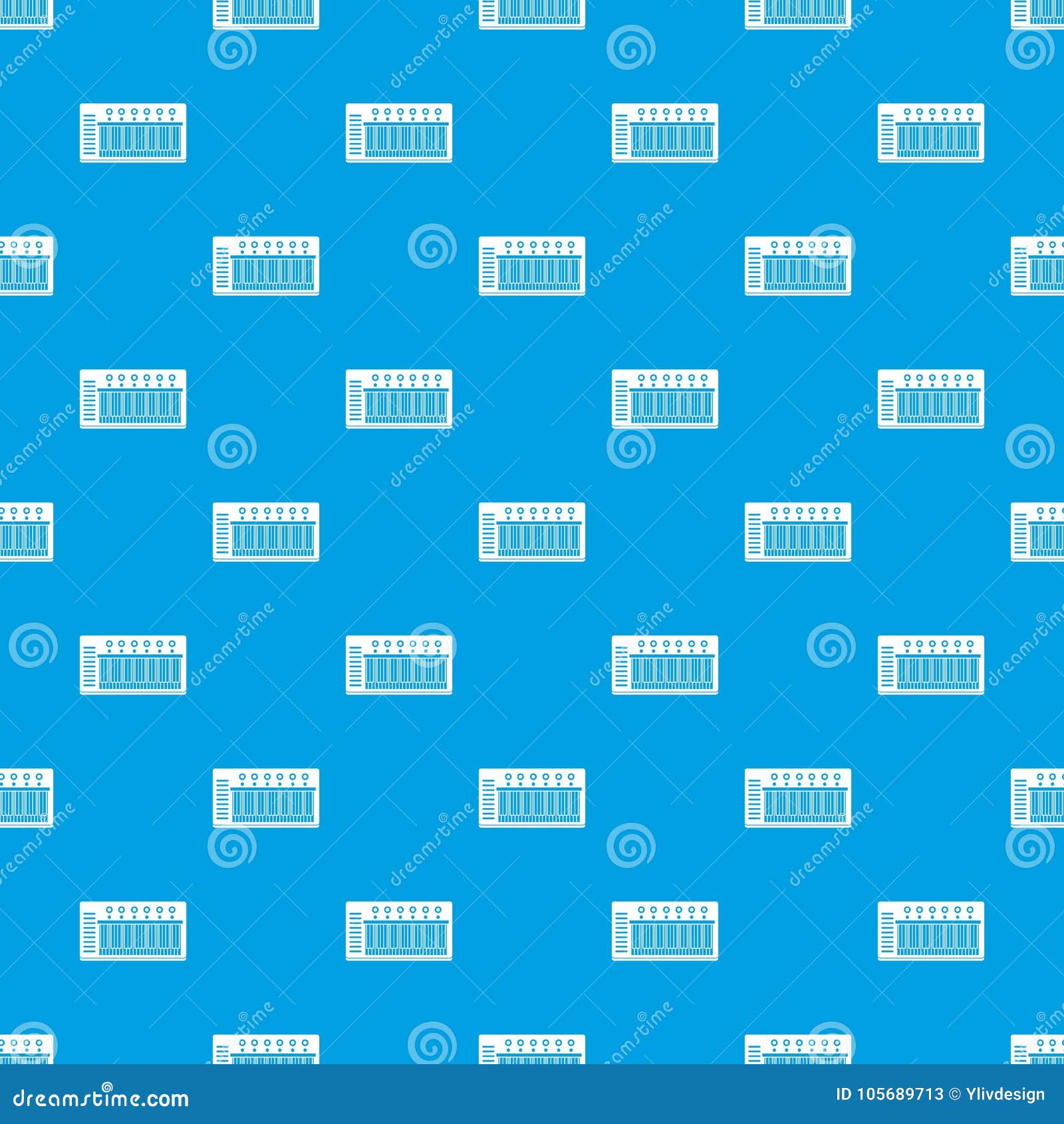 Electronic Synth Pattern Seamless Blue Stock Vector - Illustration of ...