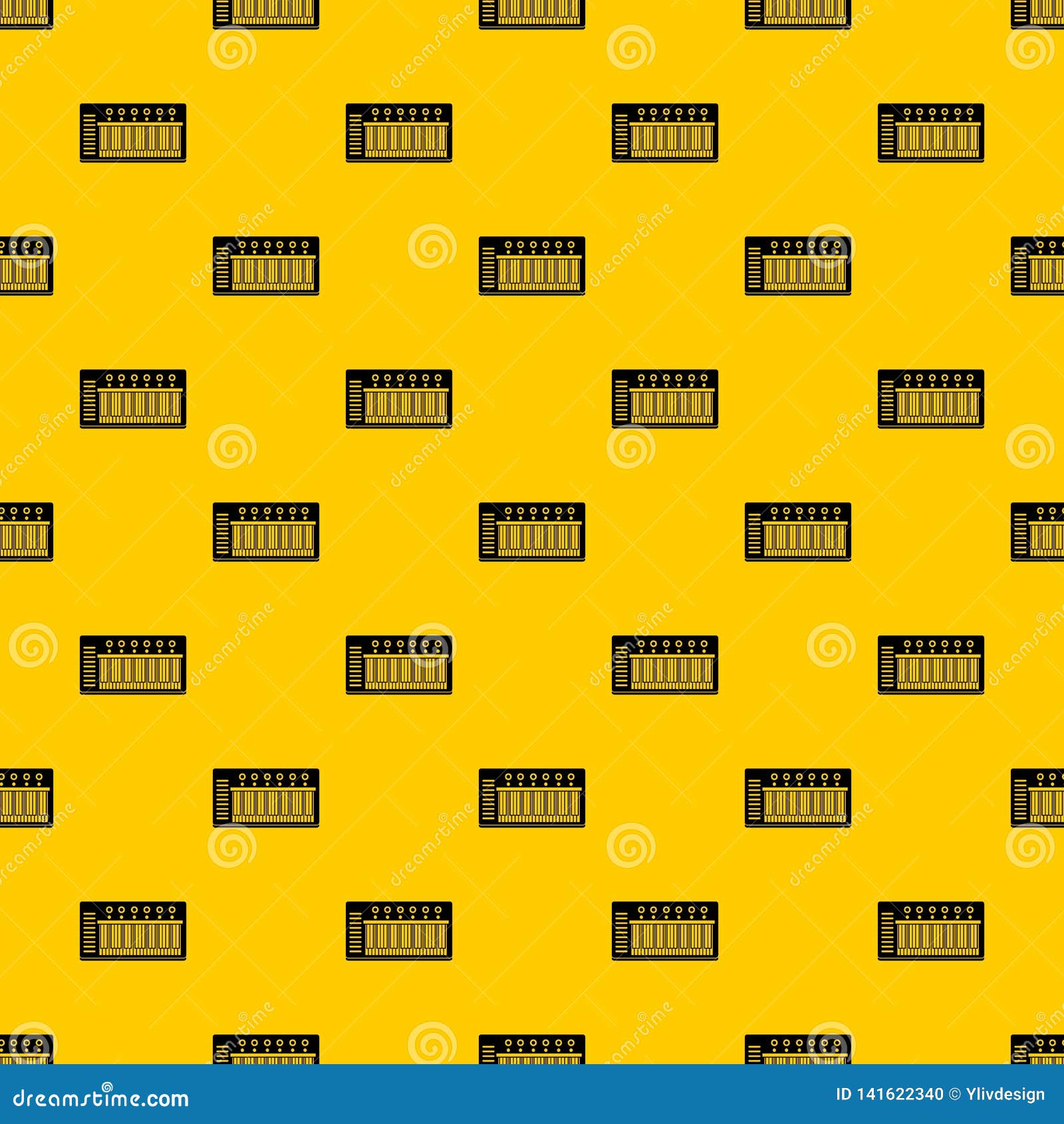 Electronic Synth Pattern Vector Stock Vector - Illustration of keyboard ...