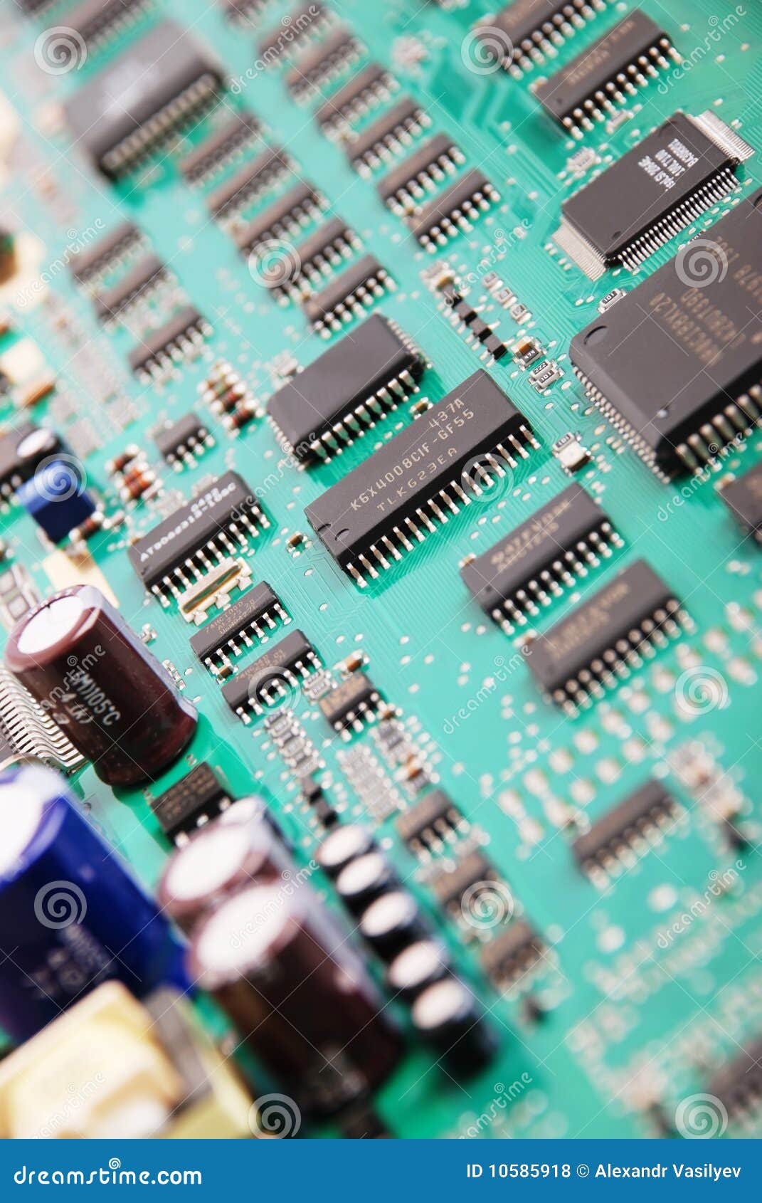 Electronic system board stock photo. Image of component - 10585918
