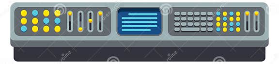 Electronic System Control Panel with Color Light Indicators Stock ...