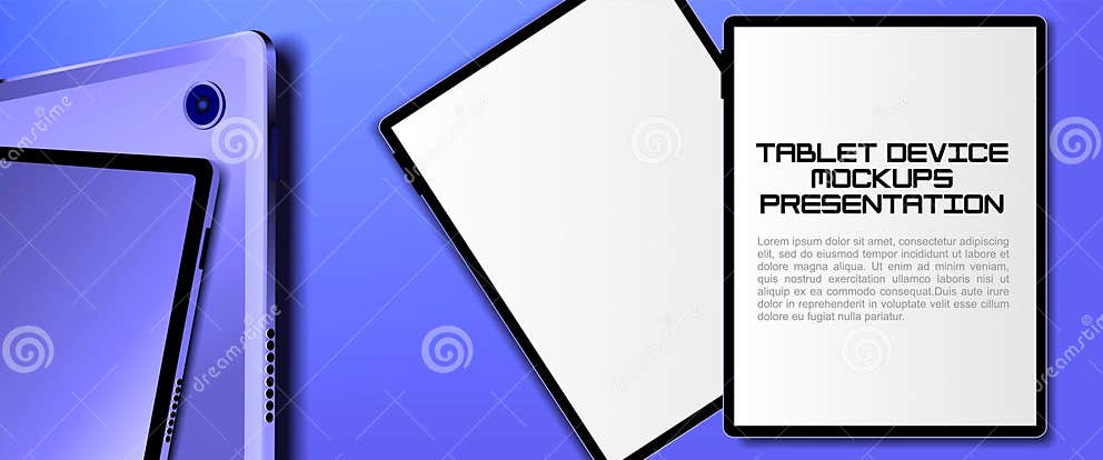 Electronic Tablet Presentation Template Stock Vector - Illustration of ...