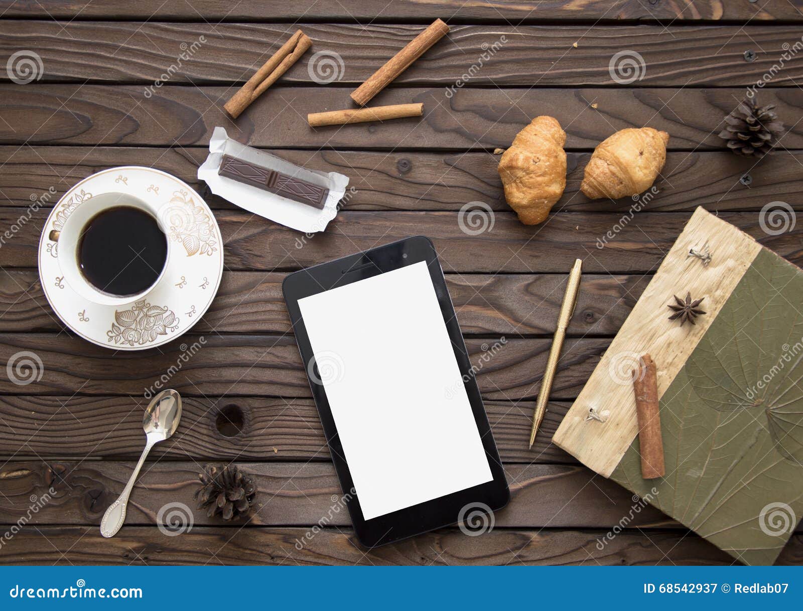 Electronic Tablet on the Table Stock Image - Image of modern, lifestyle ...