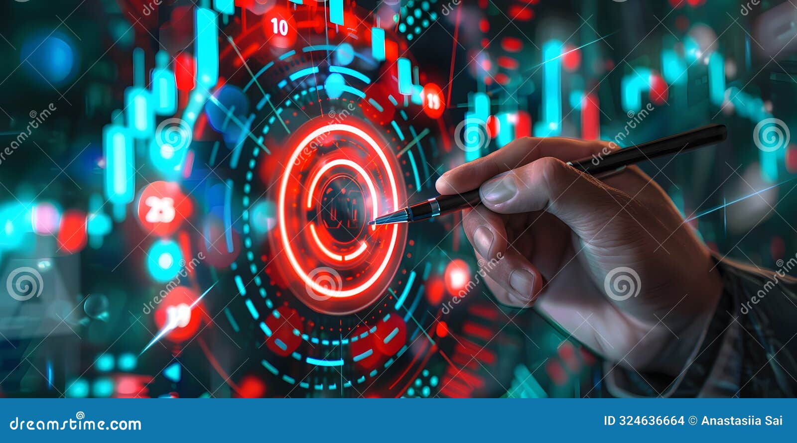 Electronic Target Computer Technology Stock Photo - Image of network ...