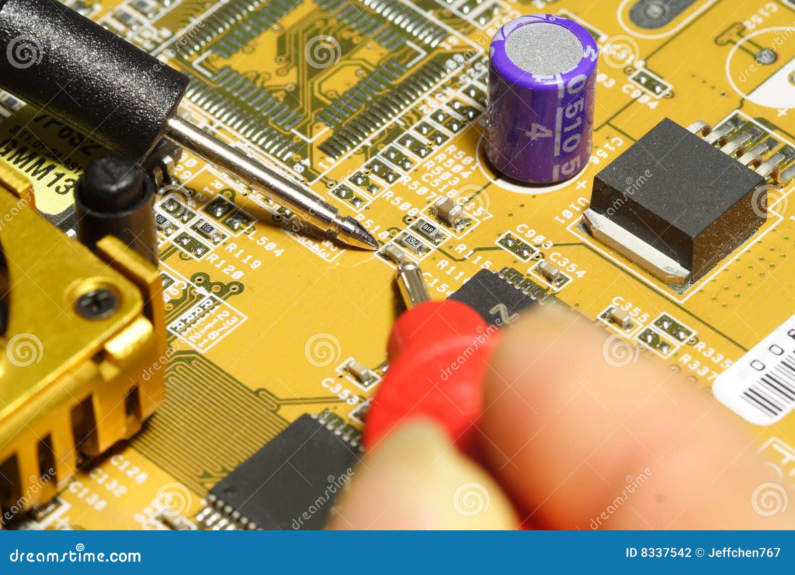 Electronic technician stock photo. Image of multimeter - 8337542