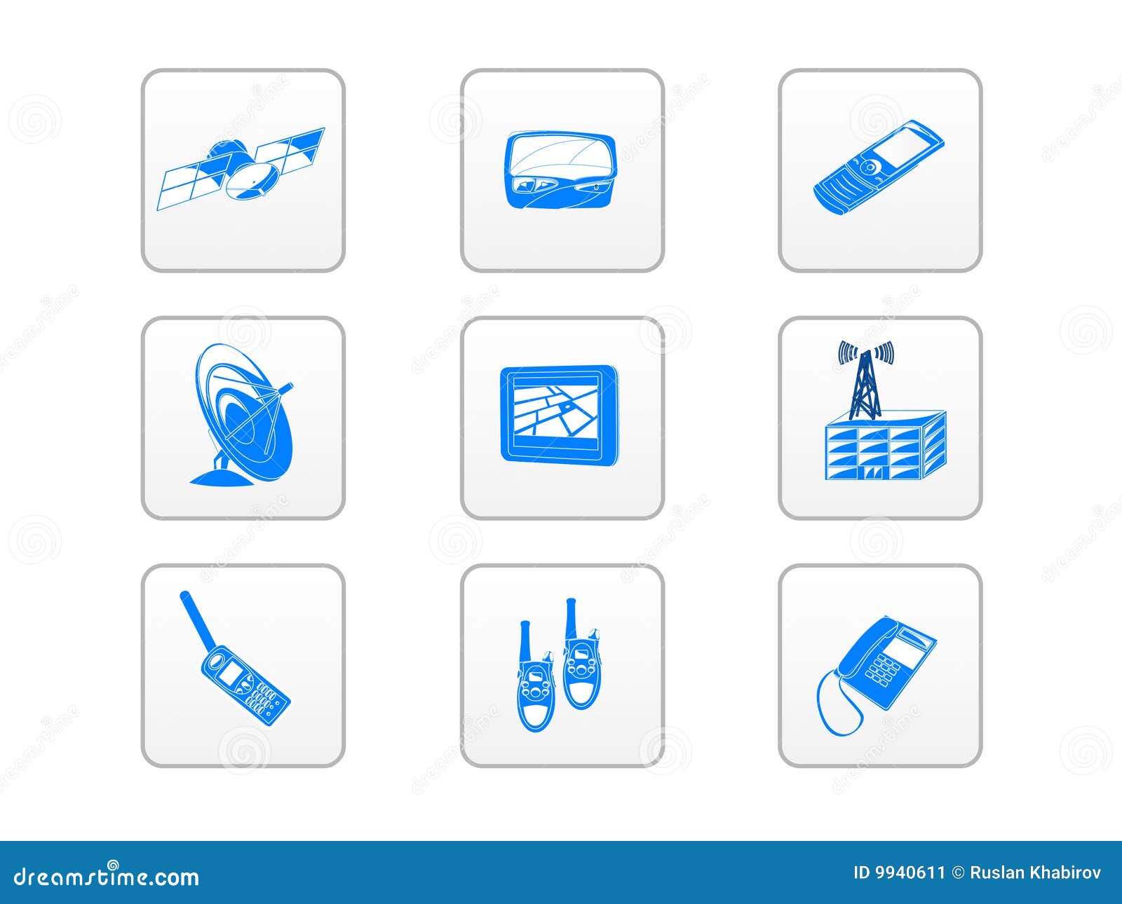 Electronic Technology Icons Stock Illustration - Illustration of ...