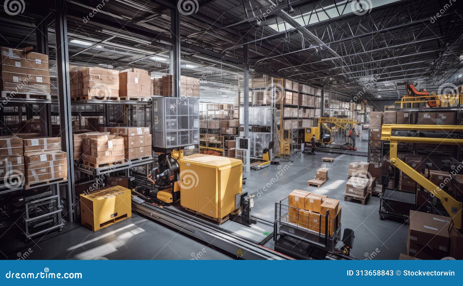 Electronic Technology Warehouse Stock Illustration - Illustration of ...