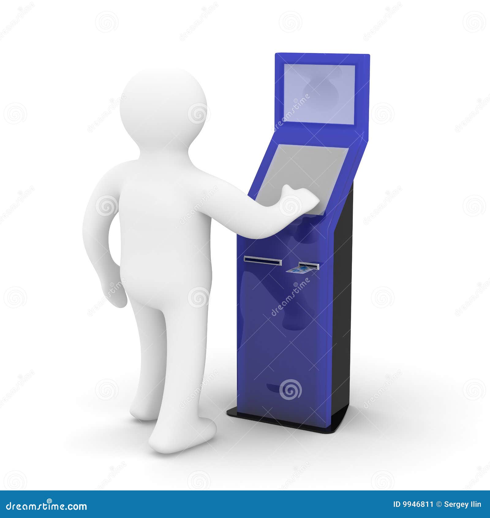 Electronic Terminal On A White Background Royalty-Free Stock ...