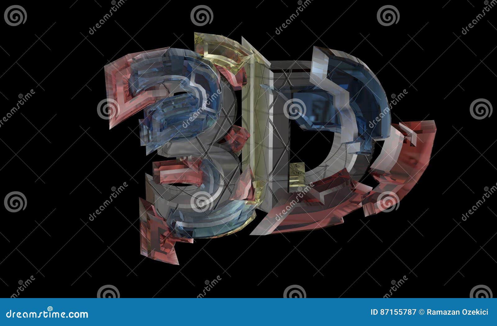 Electronic Text,concept, 3d Render Stock Image - Image of effect, video ...
