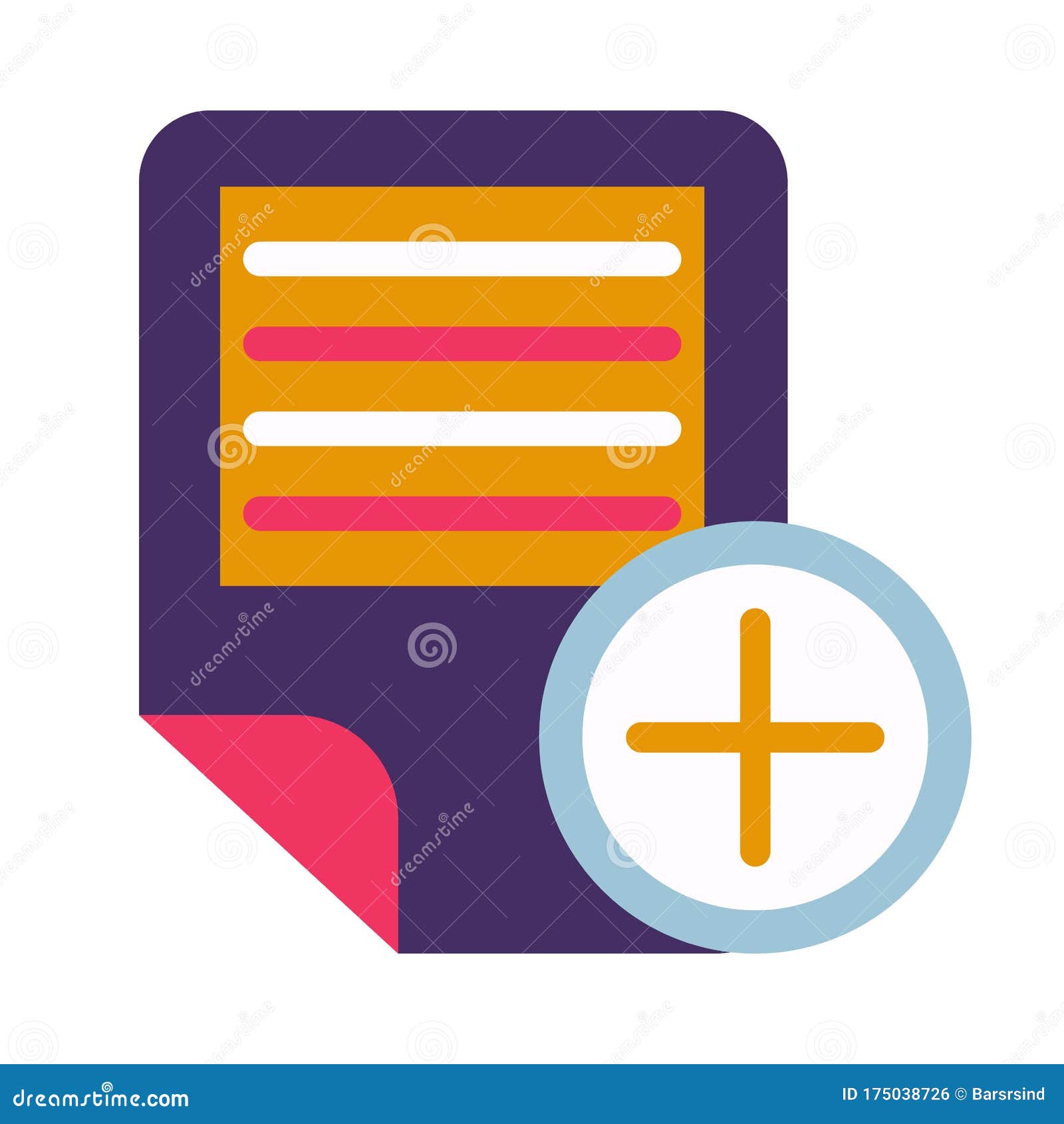 Electronic Text Document Adding Symbol Glyph Vector Illustration Stock ...