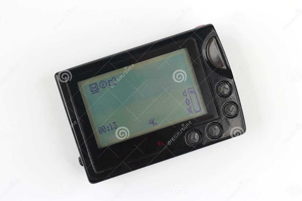 Electronic Text Pager with a Large Screen Stock Image - Image of ...