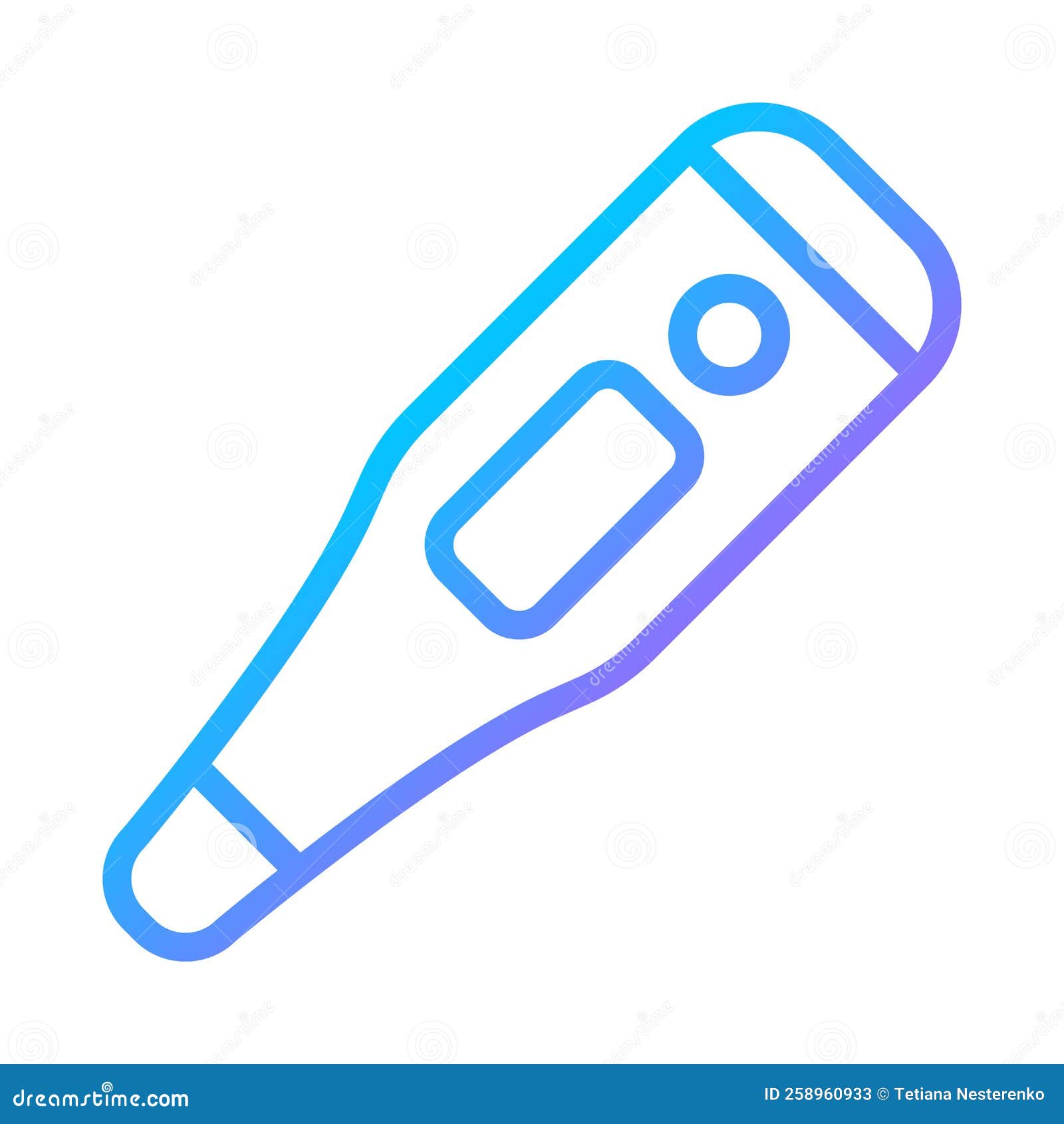 Electronic Thermometer Pixel Perfect Gradient Linear Vector Icon Stock ...