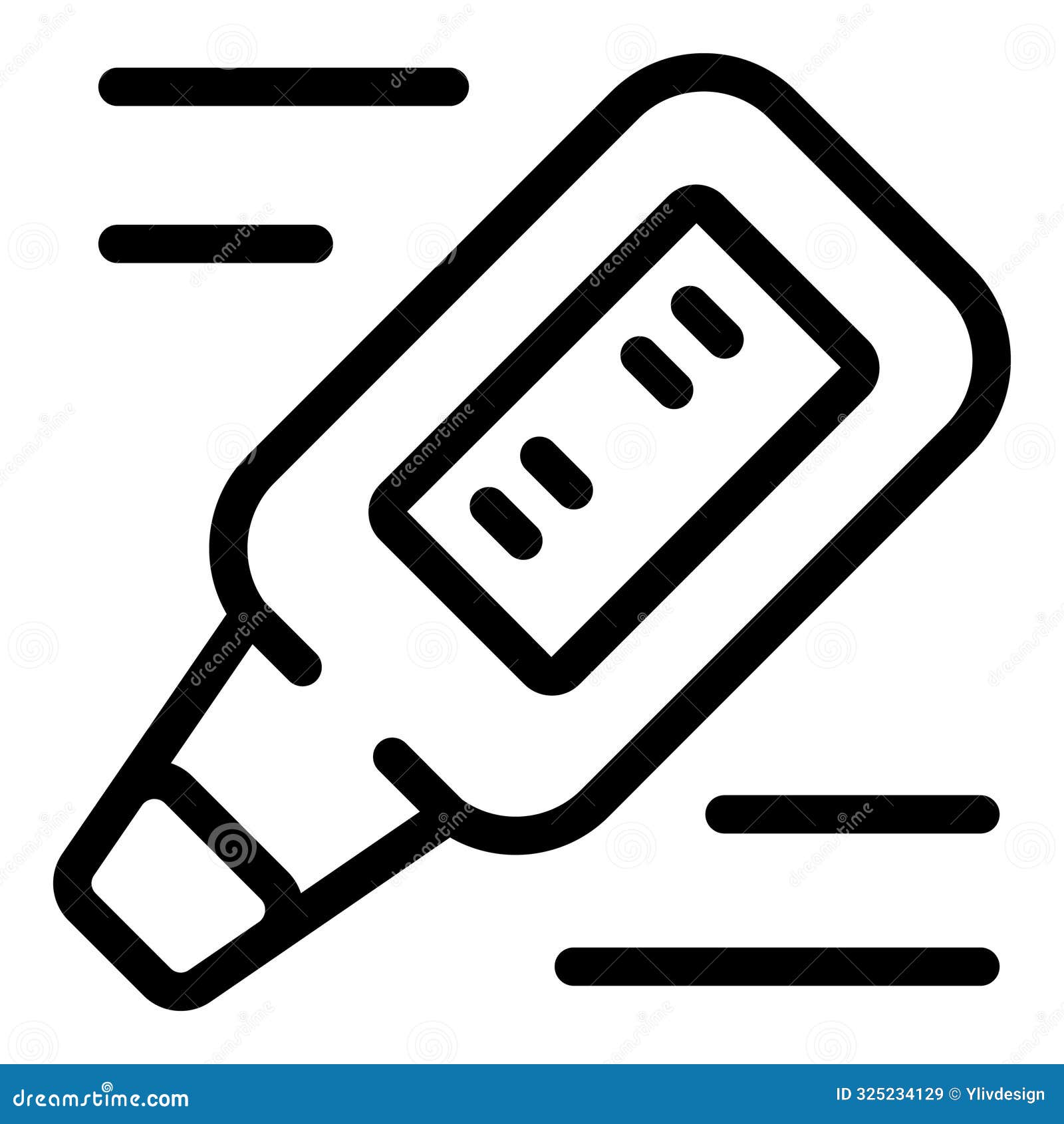 Electronic Thermometer Showing High Temperature Reading Icon Stock ...