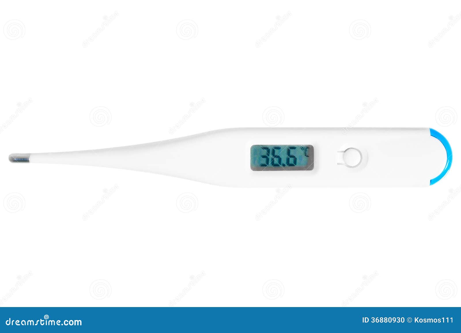 Electronic Thermometer Shows a Normal Body Temperature Stock Photo ...