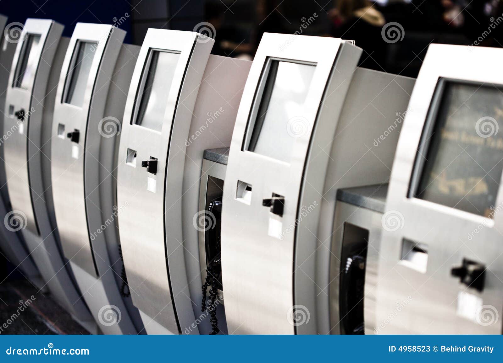 Electronic Ticket Dispensers Stock Image - Image of modern, machine ...