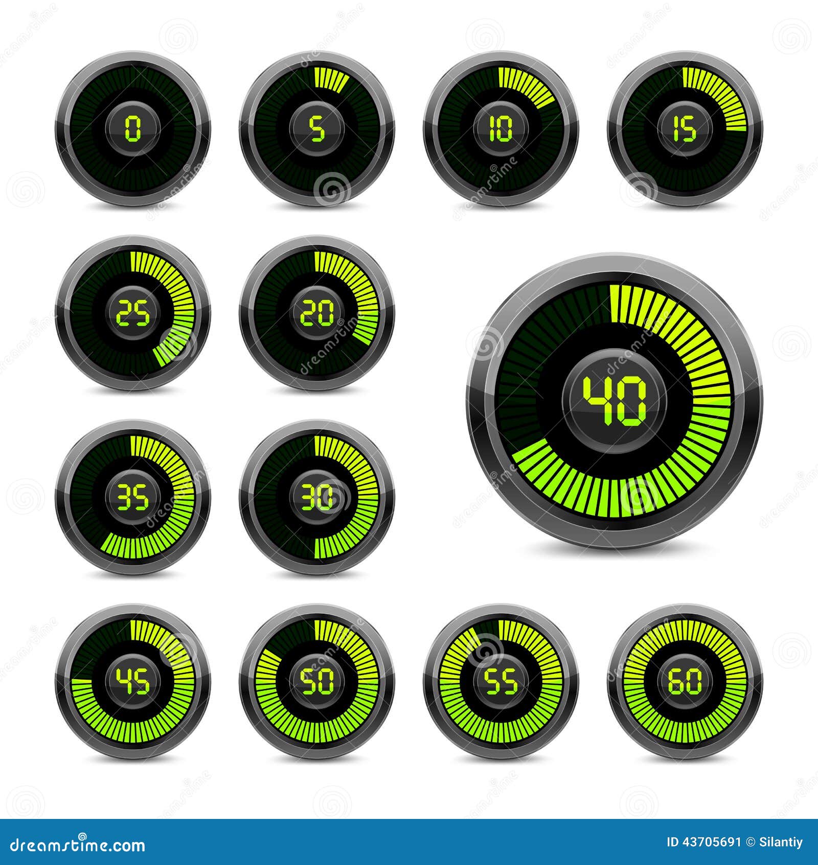 Electronic Timer With Twenty-grading Scale With Four Values â€‹â€‹on A ...