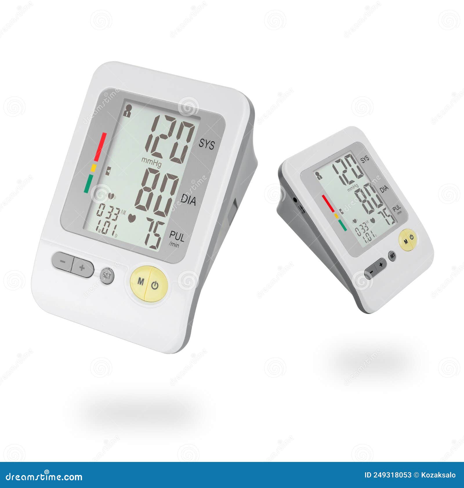 Electronic Tonometer Set Isolated on White Background Stock Image ...