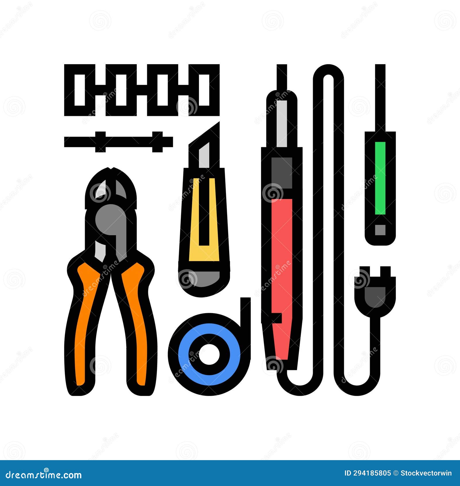 Electronic Tools Electronics Color Icon Vector Illustration Stock ...