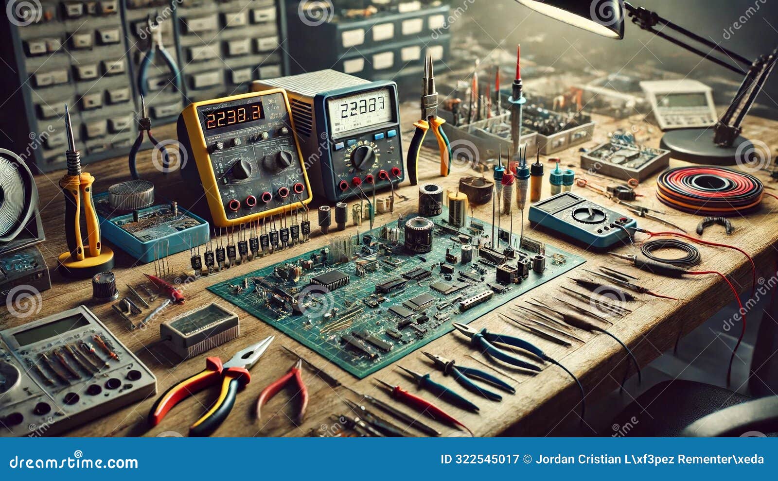 Electronic Tools On A Workbench Royalty-Free Stock Photography ...