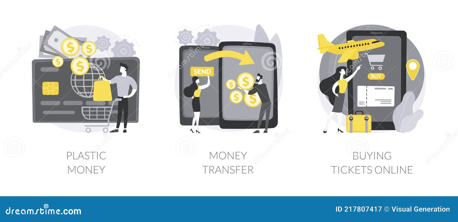 Electronic Transactions Abstract Concept Vector Illustrations. Stock ...