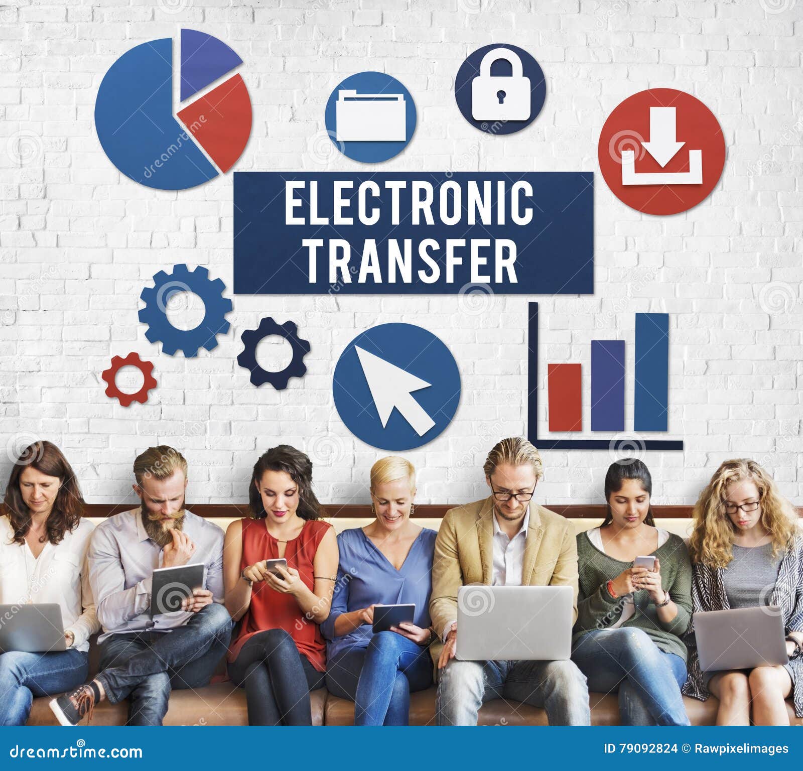 Electronic Transfer Banking Data Internet Concept Stock Photo - Image ...