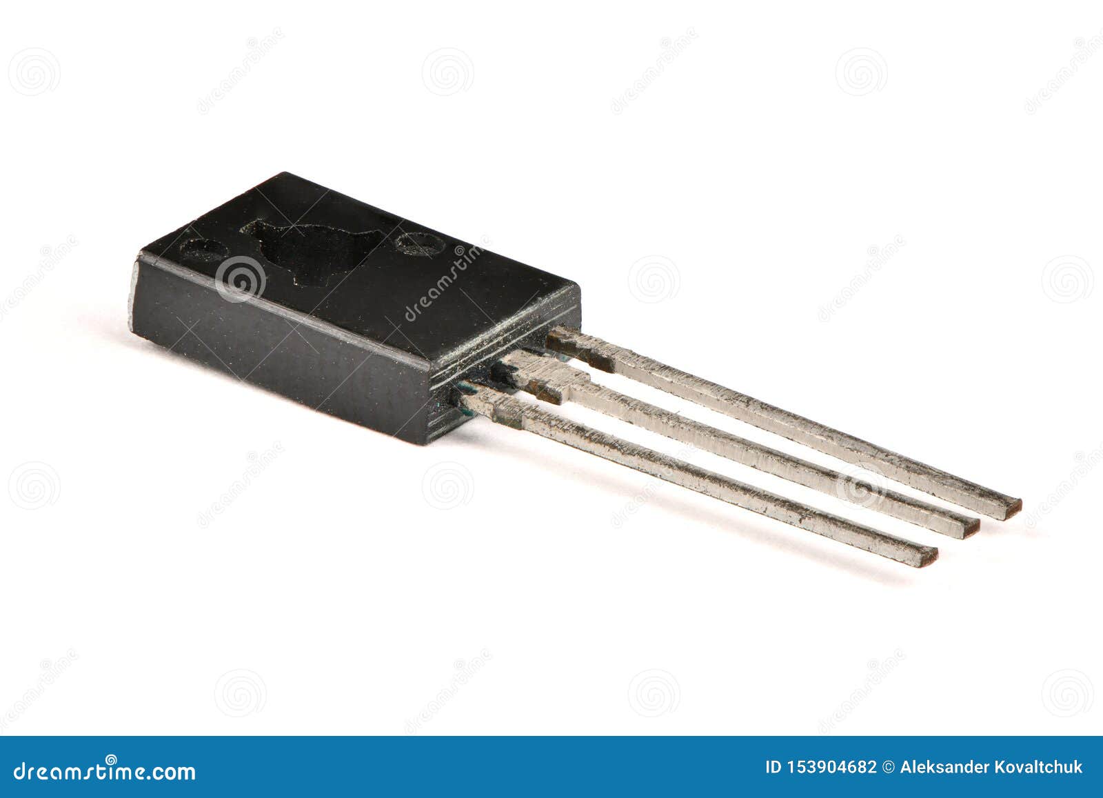 Electronic Transistor Isolated on White Background Stock Photo - Image ...