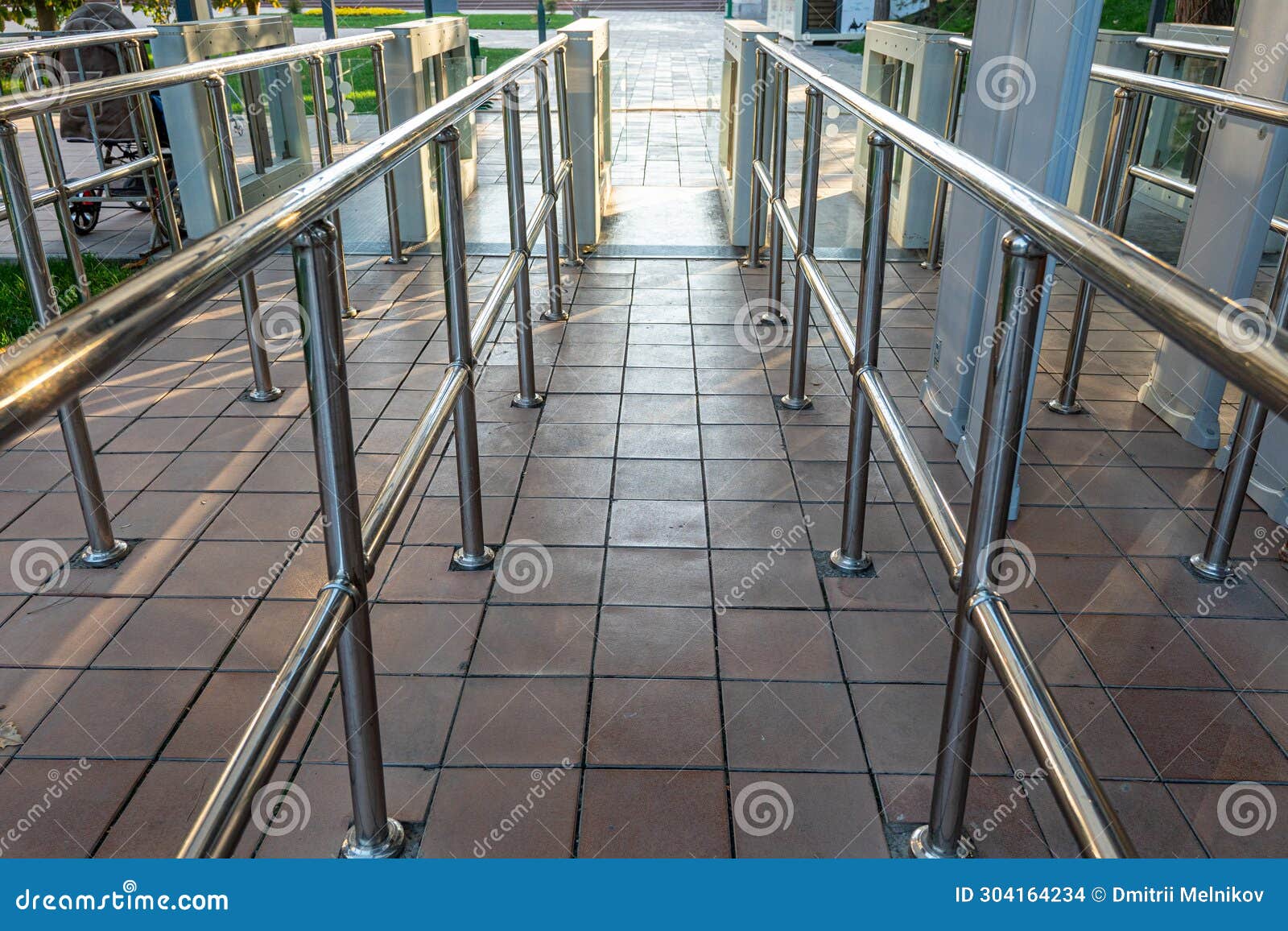 Electronic Turnstile. Access System To Building. Pass through the ...