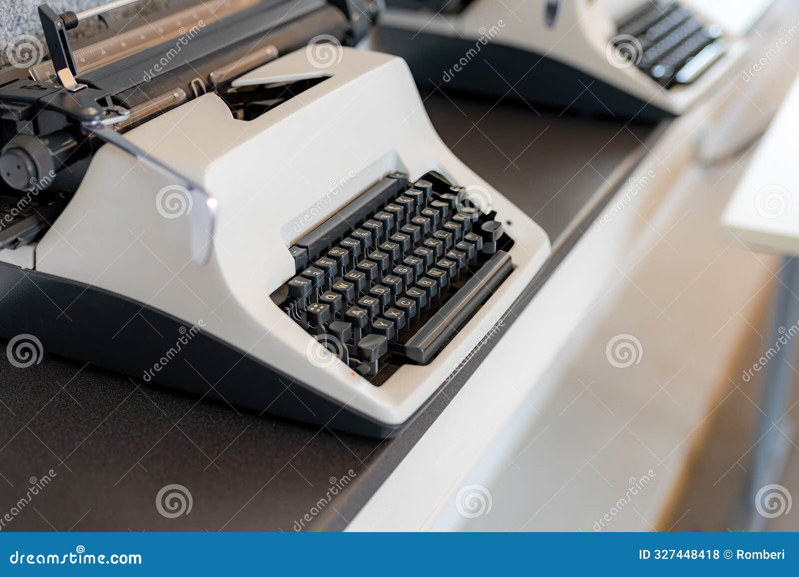 Electronic Typewriters in a School Classroom for Study Stock Photo ...
