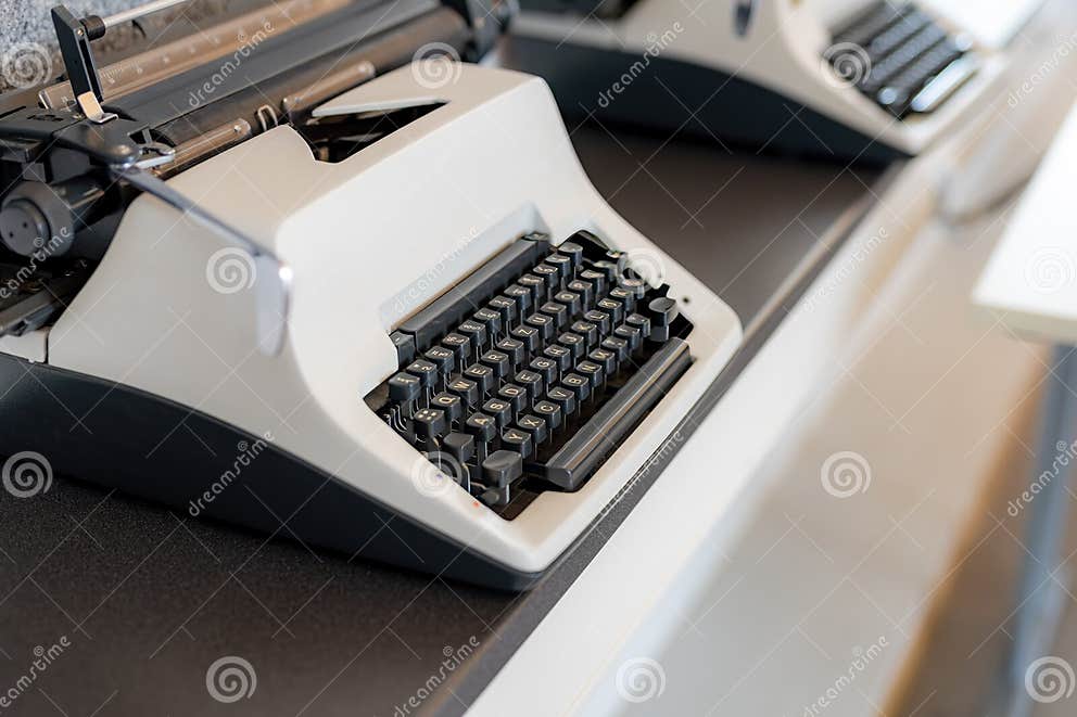 Electronic Typewriters in a School Classroom for Study Stock Photo ...