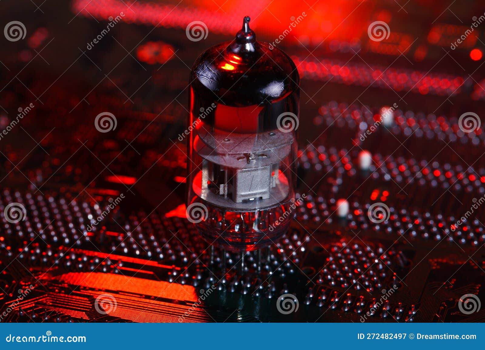 Electronic Vacuum Tube on Circuit Board Stock Image - Image of industry ...