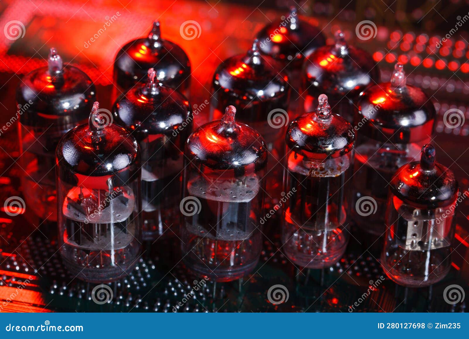 Electronic Vacuum Tube on Circuit Board Stock Photo - Image of ...