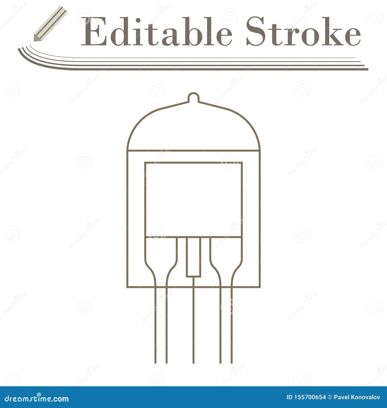 Electronic Vacuum Tube Icon Stock Vector - Illustration of design ...