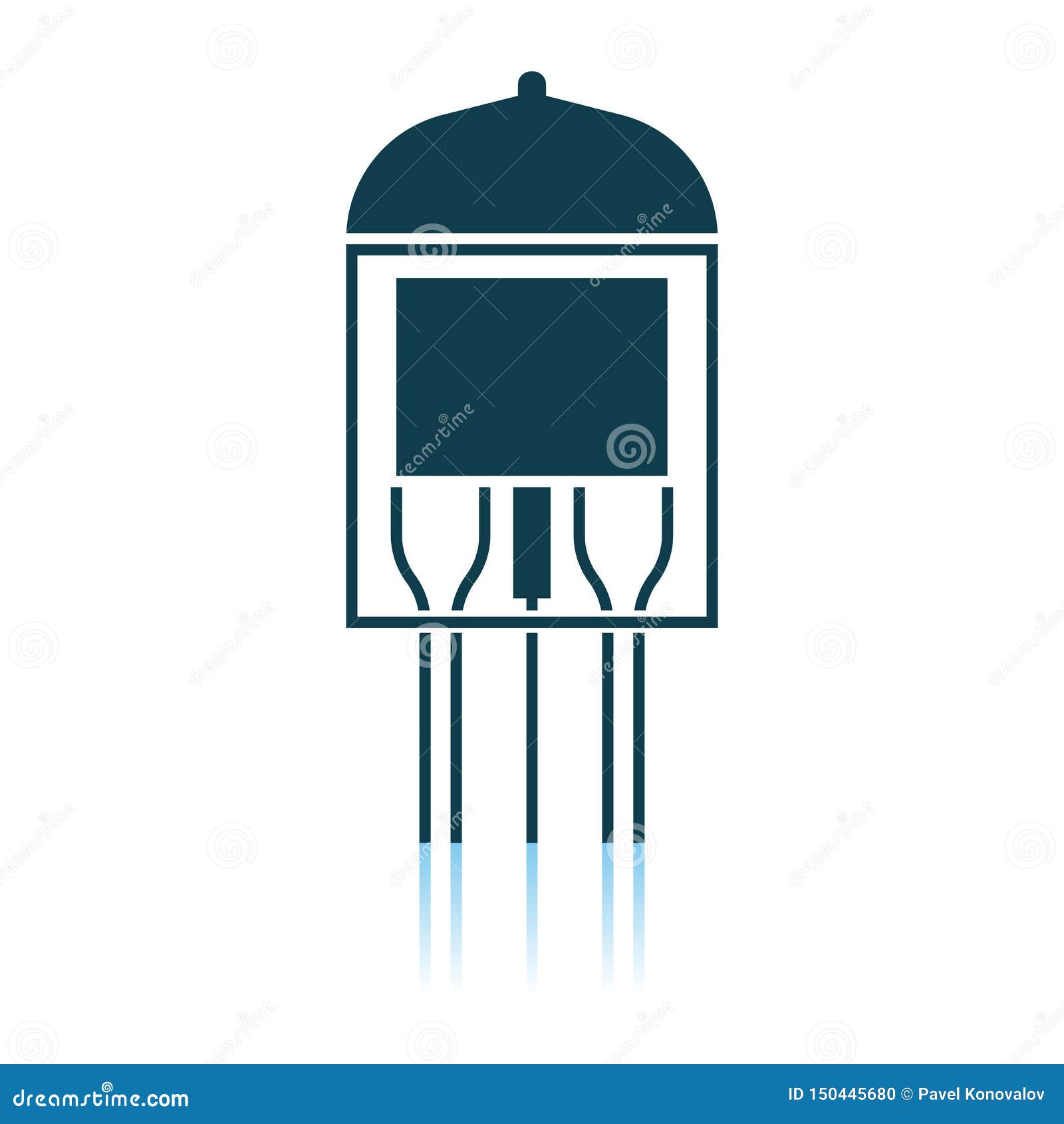 Electronic Vacuum Tube Icon Stock Vector - Illustration of electronic ...