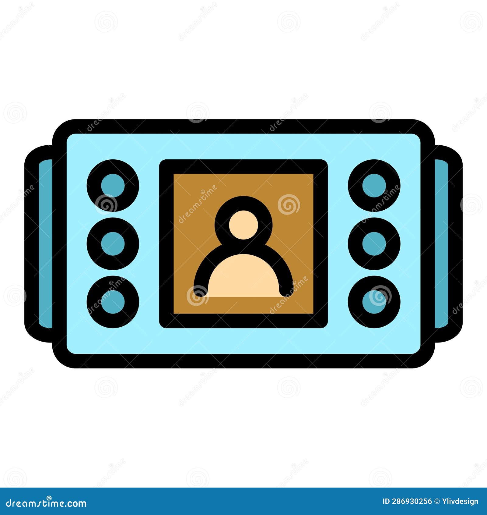 Electronic Video Intercom Icon Vector Flat Stock Vector - Illustration ...