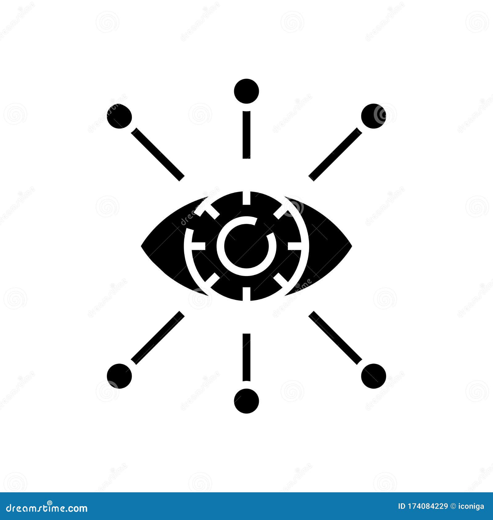 Electronic Vision Black Icon, Concept Illustration, Vector Flat Symbol ...