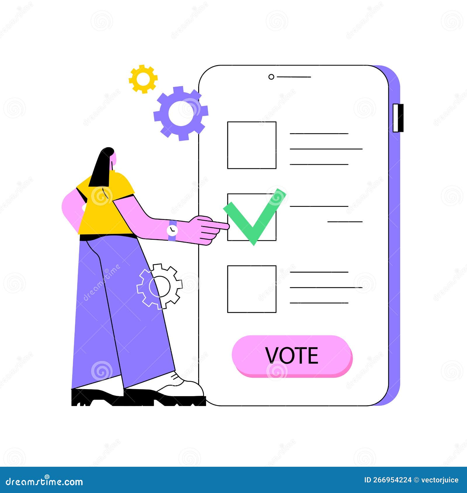 Electronic Voting Abstract Concept Vector Illustration Stock Vector ...
