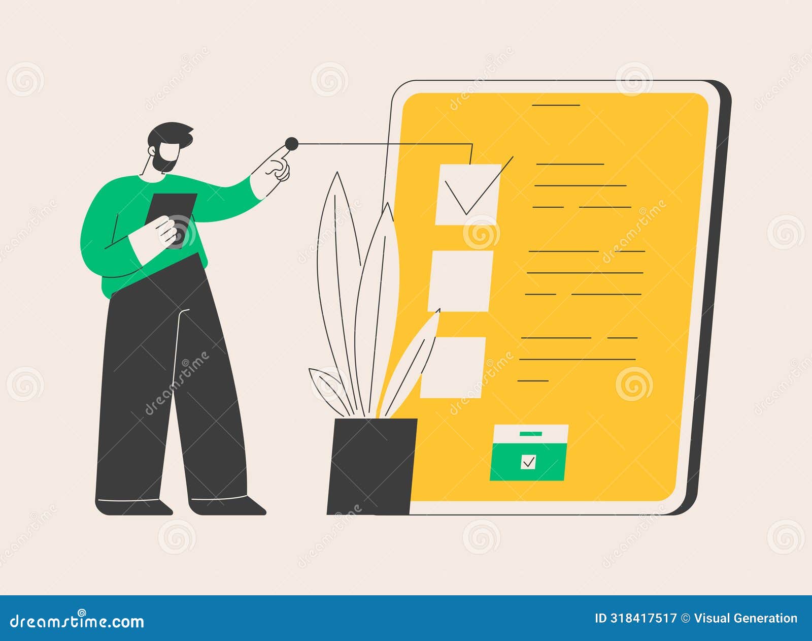 Electronic Voting Abstract Concept Vector Illustration. Stock Vector ...