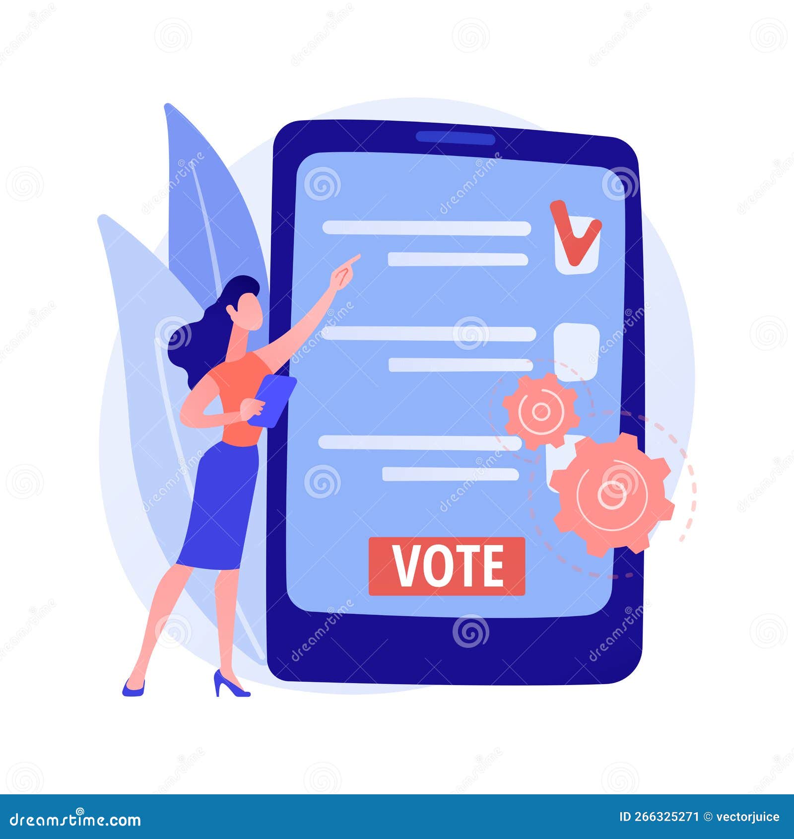 Electronic Voting Abstract Concept Vector Illustration Stock Vector ...