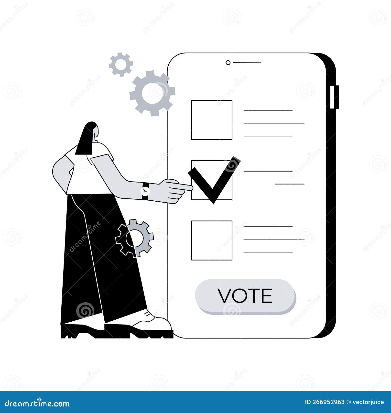 Electronic Voting Abstract Concept Vector Illustration Stock Vector ...